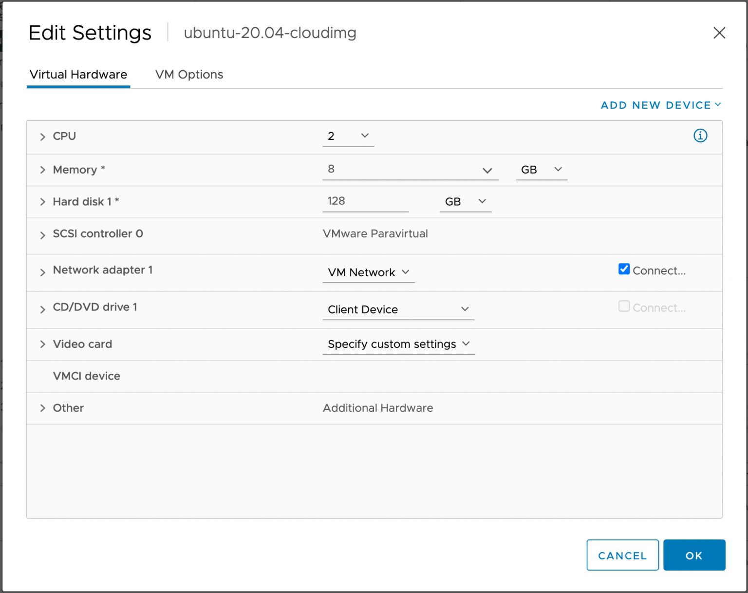 Using the Ubuntu Cloud Image in VMware – D-nix.nl